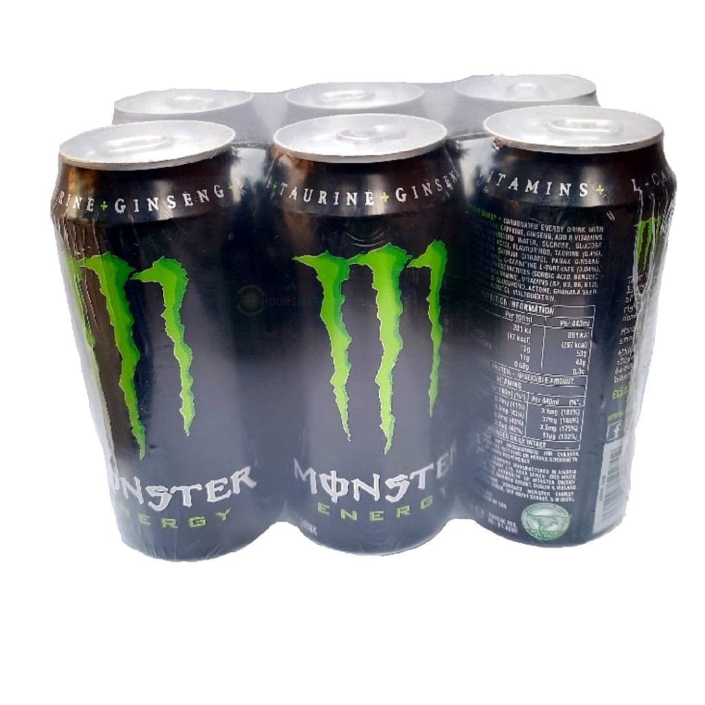 Monster Energy Drink 440ml Can x6 • 24 Hours Market | Lagos, Nigeria