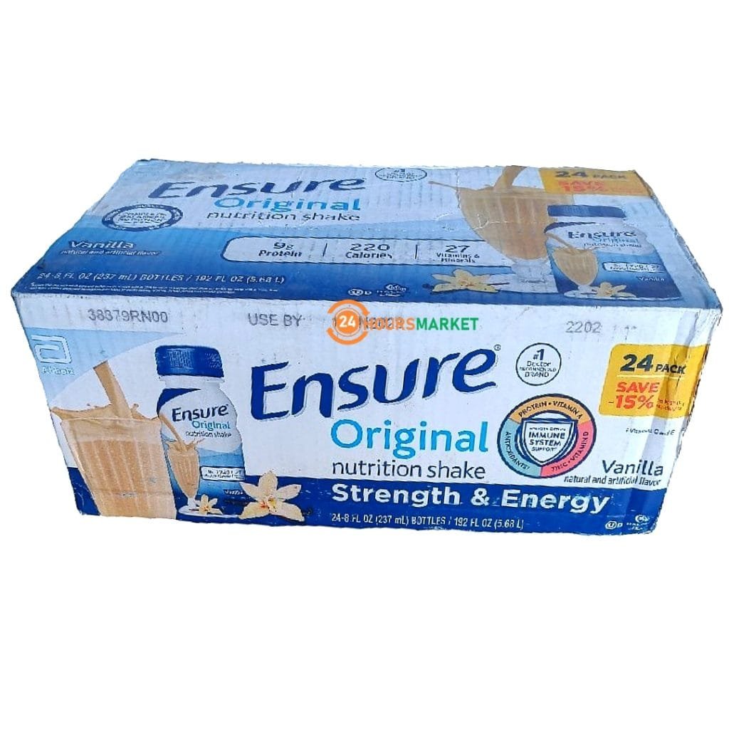 ENSURE original nutrition shake vanilla 237ml x24 • 24 Hours Market ...